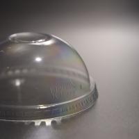 China Transparent Color Disposable Plastic Cup Lids 90mm Plastic Cup Dome Lid for sale