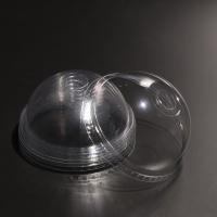 China Dome Shape Clear Cup Plastic Lid Customized Size For Juice Cups for sale