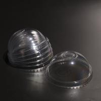 China Dome Shape Clear Cup Plastic Lid Customized Size For Juice Cups for sale