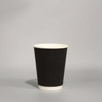 China Customized Double Wall Paper Disposable Cup With Leak Proof Snap On Lid for sale
