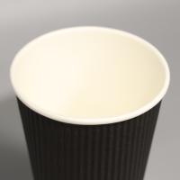 China Customized Double Wall Paper Disposable Cup With Leak Proof Snap On Lid for sale