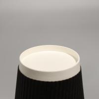 China 12OZ Disposable Paper Cup Single / Double Wall Paper Coffee Cups With Snap On Lids for sale