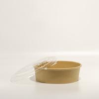 China Pantone CMYK Colour Paper Takeaway Box Round Cardboard Paper Salad Bowls OEM for sale