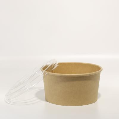 China Customized Printed Paper Take Out Boxes Recyclable Brown Paper Food Bowl for sale
