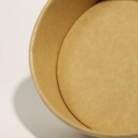 China Round Custom Printed Kraft Paper Boxes Paper Takeaway Containers 500ml 1000ml for sale