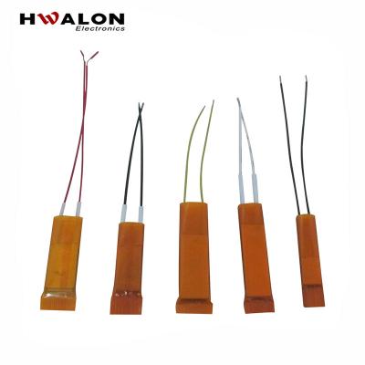China Customizable Insulating Film Covered 12V PTC Heater For Hot Glue Gun for sale