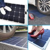 China 110w Anti Slippery Walkable Solar Panel ETFE Surface Semi Flexible Solar Panels for sale