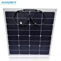 China Ultra Thin Flexible Cell Solar Panel 50w 55w 60w 100w 110w For RV Boats Roof for sale