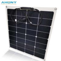 China Ultra Thin Flexible Cell Solar Panel 50w 55w 60w 100w 110w For RV Boats Roof for sale
