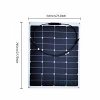 China Thin Film ETFE Bendable Solar Panel Semi Flexible 12v 75 Watt water resistant Monocrystalline sol panel supplier for sale