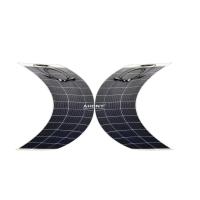 China Waterproof 100w Flex Solar Panel Semi Flexible Off Grid Solar Panels For RVs Boat for sale