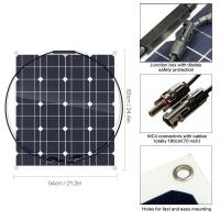 China Efficient 35W Flexible Solar Panel EFTE Thin Flexible Solar Panels energy power system For Off Grid Car Camper Van roof for sale
