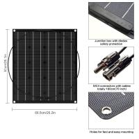 China Black Fiber ETFE Surface 50w Flexible Solar Panel For Yacht Rv Camping Travel Off Road for sale
