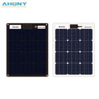China Black Off Grid Portable Monocrystalline Solar Panels 55W 12V For RV Marine Boat for car parking for sale
