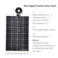 China 80w Mono Rigid Sunpower Bifacial Solar Panels Transparent Solar Panel High Efficiency for sale