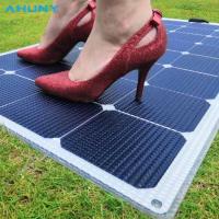 China Sunpower Black Contact Walkable Solar Panel 120 Watt Semi Flexible For RV Marine Boat for sale