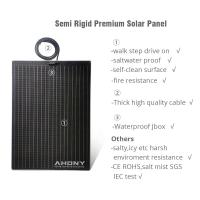 China Mono Semi Rigid Marine 100w Solar Module Saltwater Proof 12V Pv Battery Charger for sale