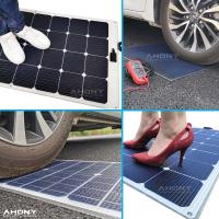China Mono Semi Rigid Marine 100w Solar Module Saltwater Proof 12V Pv Battery Charger for sale