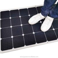 China Black Walk On Solar Panel 155w Drive On Anti Skid Portable Marine Solar Panels for sale