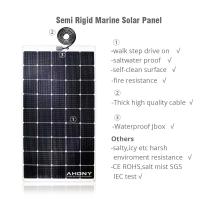 China Black Walk On Solar Panel 155w Drive On Anti Skid Portable Marine Solar Panels for sale