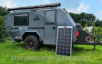 China 60w Ultra Light Solar Panel Waterproof Semi Flexible Lightweight Camping Solar Panels for sale