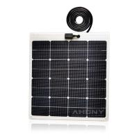 China Sunpower Walkable 80w Semi Flexible Solar Panel walk on Off Grid Black Contact Solar Panel for yacht sailboat marine rv for sale