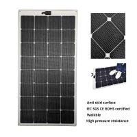China Black Semi Rigid Solar Panels Anti Skid Walkable 100 Watt Marine Solar Panel for sale
