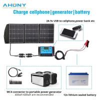China Sunpower 120W Folding Solar Panel Kit Charger Cloth Bag For Camper 4WD Tourers RV for sale