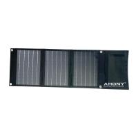 China Foldable 22w Solar Panel IPX4 Waterproof Dual USB Solar Charger For Camp Hike RV for sale
