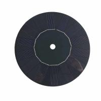 China 2.1w 350mA 6V Round Custom Solar Panel Black Fibreglass Pet For Fountain Spring for sale
