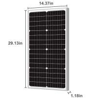 China 50W 12V Monocrystalline Solar Panel For Sustainable Battery Charging Of RV Camper SUV for sale