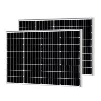 China 60W 65w Mono Black White Backsheet Glass Solar Panel Pv Module Thin Extreme Temperature 20v Vmp For 12v Battery Cell for sale