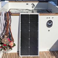 China White Or Black Walkable Semi Rigid Solar Panels Customizable For Shipyard Boat Construction Soalr Roof Floor Tile ODM OEM for sale