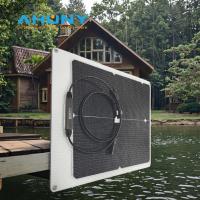 China 50W 22V ETFE Black Flexible Solar Panel – Thin Lightweight Semi-Flexible Monocrystalline PERC Solar Cell for Marine, RV, Boat, Camping, Tent, Battery Charging for sale