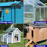 China High Efficiency 12W Solar Panel Solar Powered Fan for Chicken Coop, Dog House, Outside Shed Greenhouse for sale