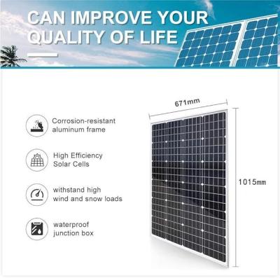 China Custom 12V 24V Mono Glass Solar Panel 100W-270W Solar Panels High-Efficiency 150W-200W Range Included for sale