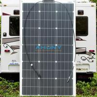 China 100W Flexible Solar Panel Monocrystalline PERC IP65 Junction Box for sale