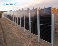 China Vertical Bifacial Solar Fence Panel Kit for Garden Backyard Irrigation Pond Poultry Ranch Off-Grid Power Generation for sale
