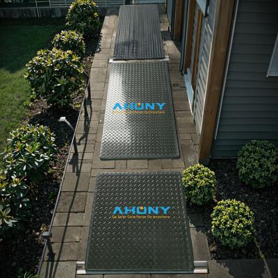 China Walkable Solar Floor Tile Rough Surface PV Module Anti-slippery Floor Panel Solar Off Grid Pavement Terrace Ground House System for sale