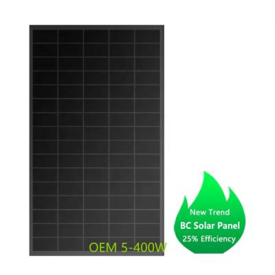 China Factory Wholesale 26% High Efficiency Solar Panels HPBC Pv Module 50W 100W 200W 300W 400W Best Quality Glass Solar Panel for Roof Rv Boat Yacht for sale