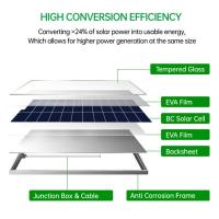China Factory Wholesale 26% High Efficiency Solar Panels HPBC Pv Module 50W 100W 200W 300W 400W Best Quality Glass Solar Panel for Roof Rv Boat Yacht for sale
