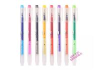 China Students Writing 8 Colors 0.7mm Erasable Felt Tip Pens for sale