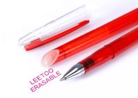 China LeeToo 0.7mm Friction Erasable Gel Pens 5 Colors Transparent Plastic Penholder for Office School for sale
