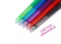 China LeeToo 0.7mm Friction Erasable Gel Pens 5 Colors Transparent Plastic Penholder for Office School for sale