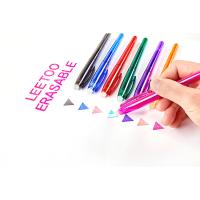 China LeeToo Friction Erasable Gel Pens 0.5mm 7 Colors with Eraser Top for Office School for sale