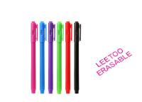 China LeeToo Friction Erasable Gel Pens 0.5mm 0.7mm Assorted Colors Invisible Ink Ballpoint Click Pen with Eraser for sale