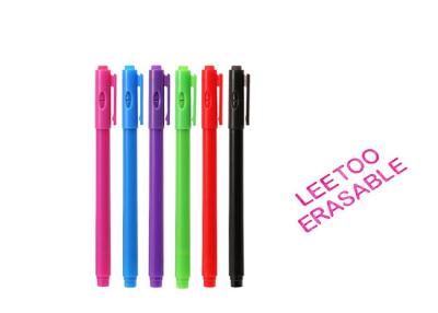 China LeeToo Friction Erasable Gel Pens 0.5mm 0.7mm Assorted Colors Invisible Ink Ballpoint Click Pen with Eraser for sale
