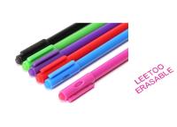 China LeeToo Friction Erasable Gel Pens 0.5mm 0.7mm Assorted Colors Invisible Ink Ballpoint Click Pen with Eraser for sale