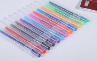 China Friction Erasable Gel Pen 0.5mm Blue Ink Transparent Barrel with Eraser for sale