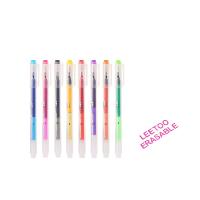 China LeeToo 8 Color Friction Erasable Gel Pens Fine Point 0.5mm 0.7mm Erasable Roller Pen for sale